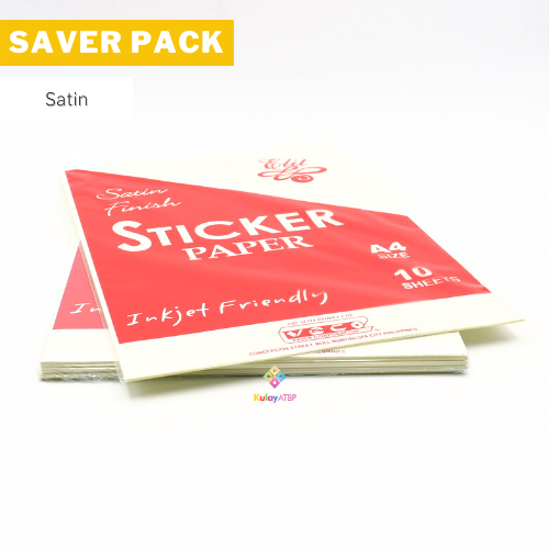 Saver Pack - 6 packs (10s) - Sticker Paper, Veco Brand, A4, 10s sheets ...